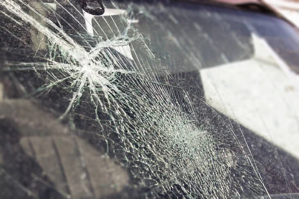 broken car window, an accident on the road. Safe movement. - Stock ...
