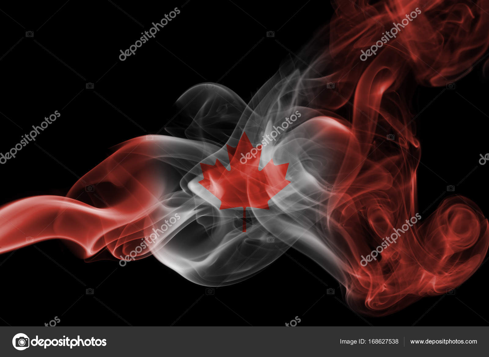 Canada national smoke flag Stock Photo by ©vladem 168627538