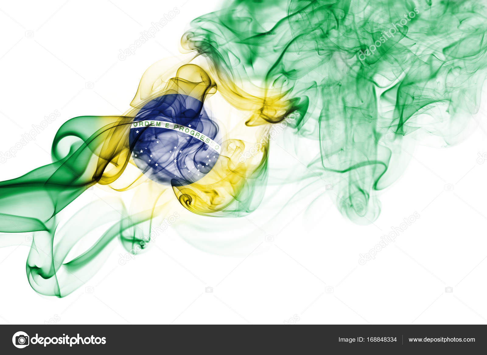 Brazil national smoke flag Stock Photo by ©vladem 168848334