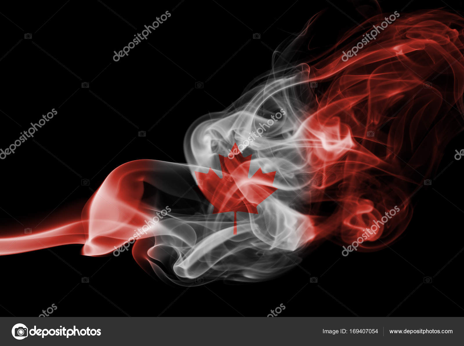 Canada national smoke flag Stock Photo by ©vladem 169407054