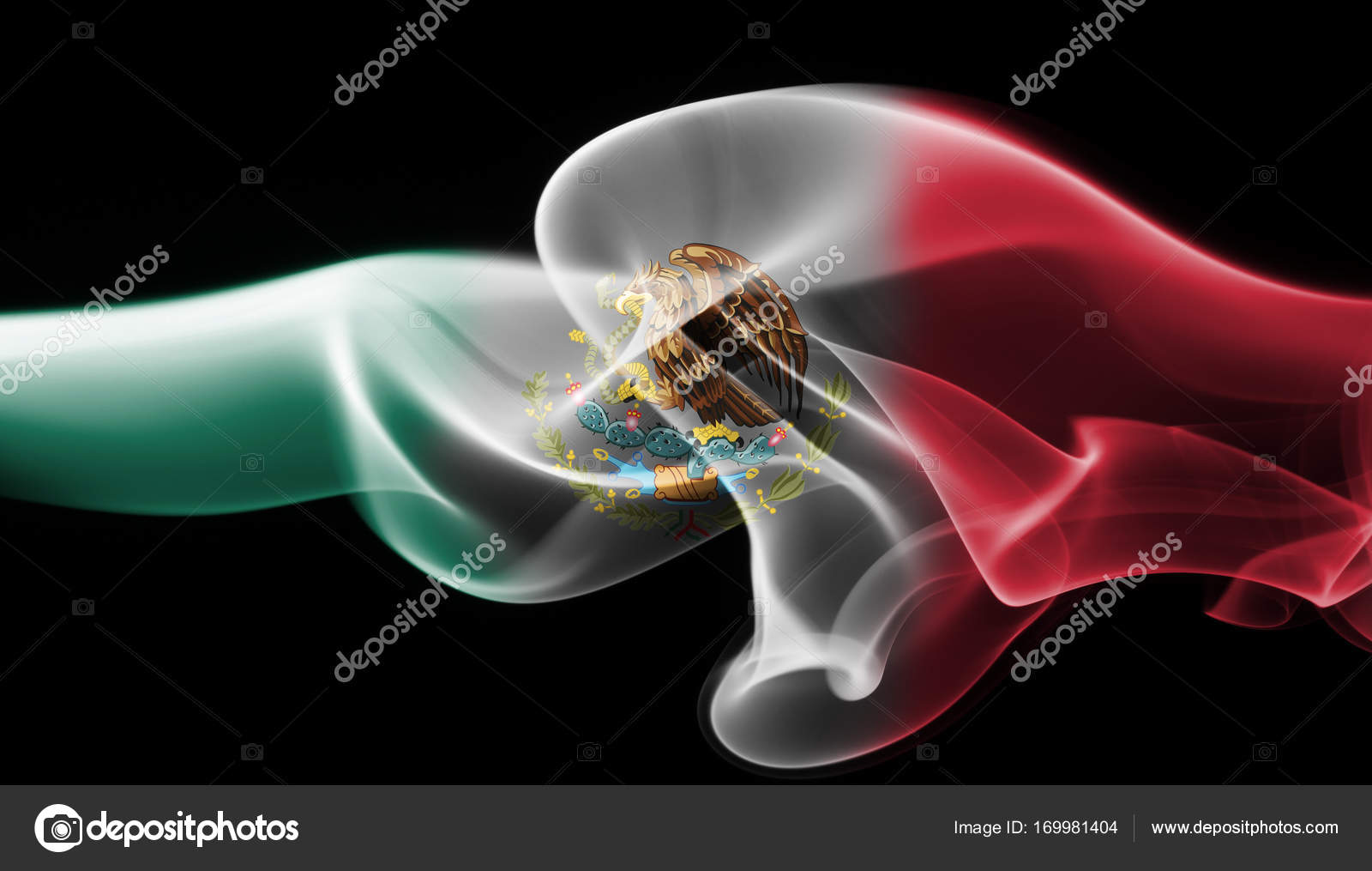 Mexico national smoke flag Stock Photo by ©vladem 169981404