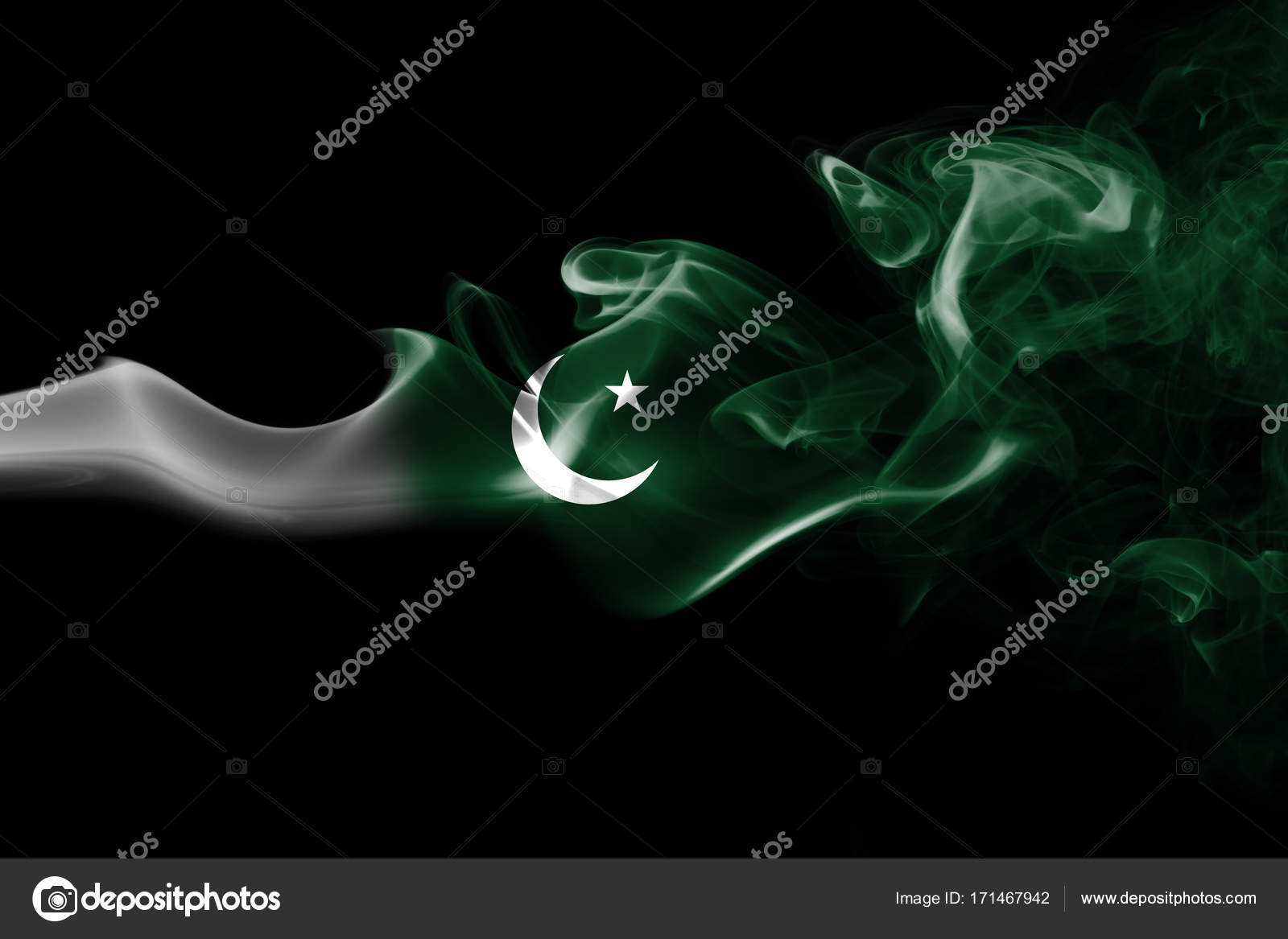 Pakistan smoke flag Stock Photo by ©vladem 171467942