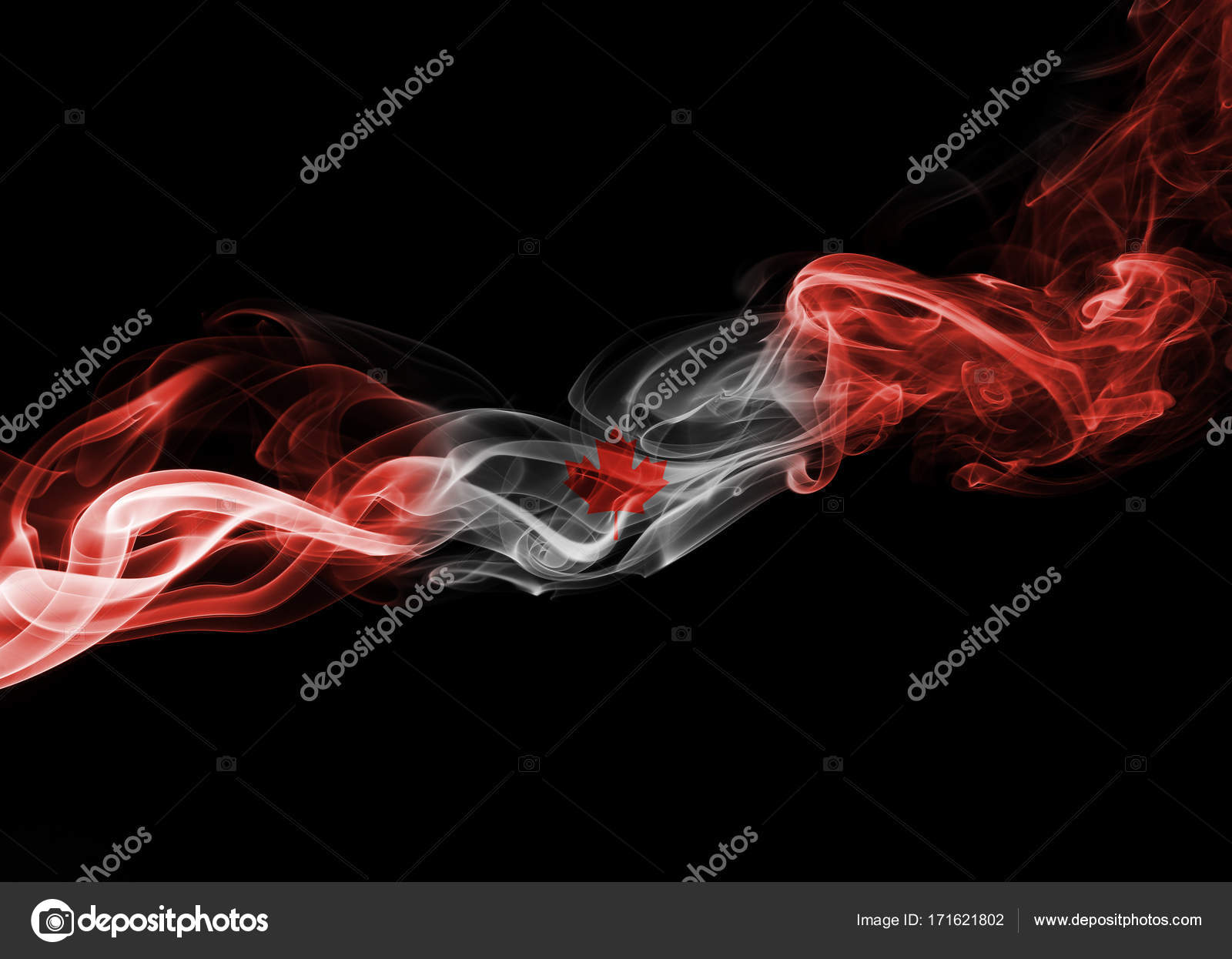 Canada flag smoke — Stock Photo © vladem #171621802