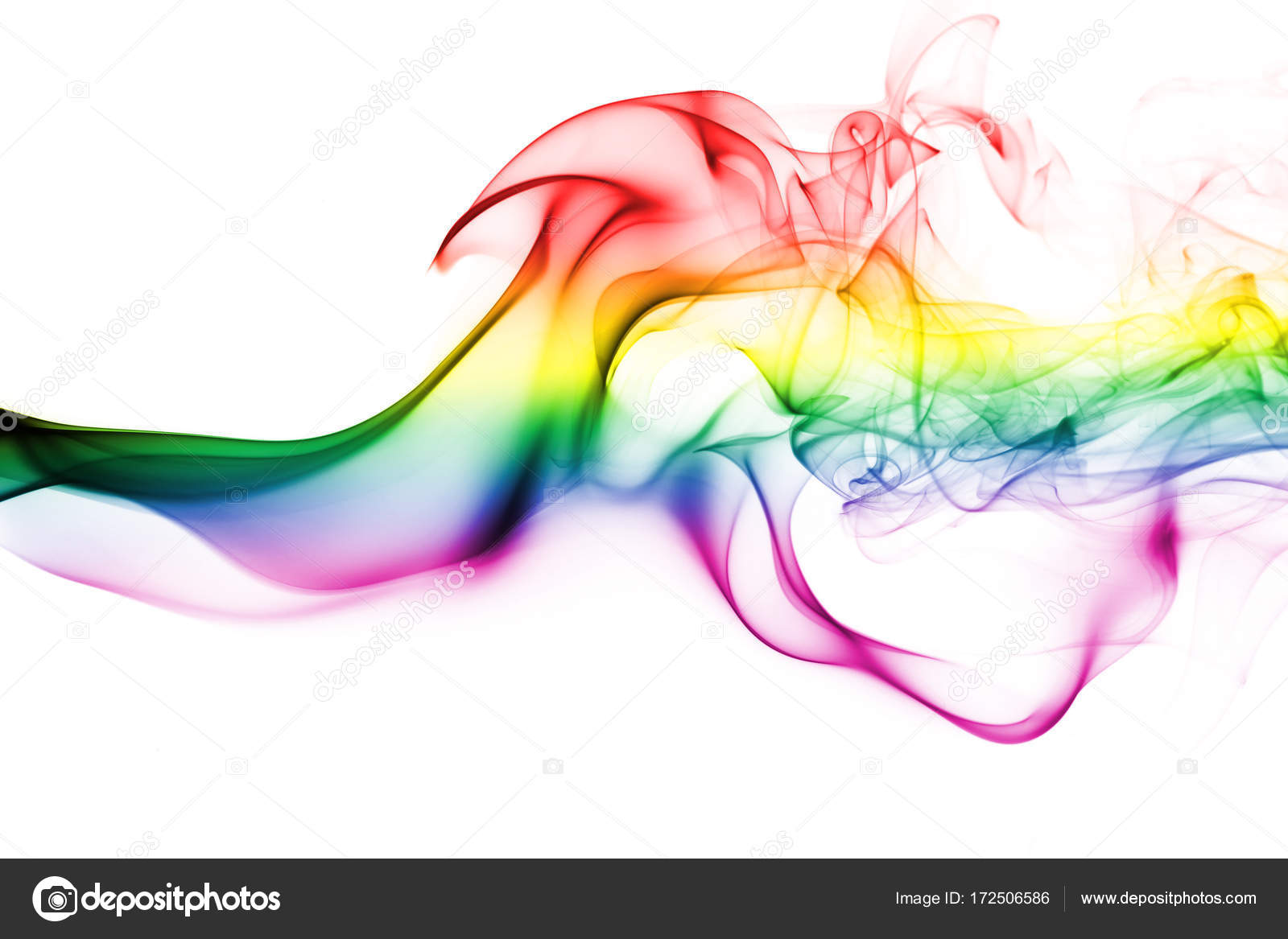 Colorful Smoke White Backgrounds