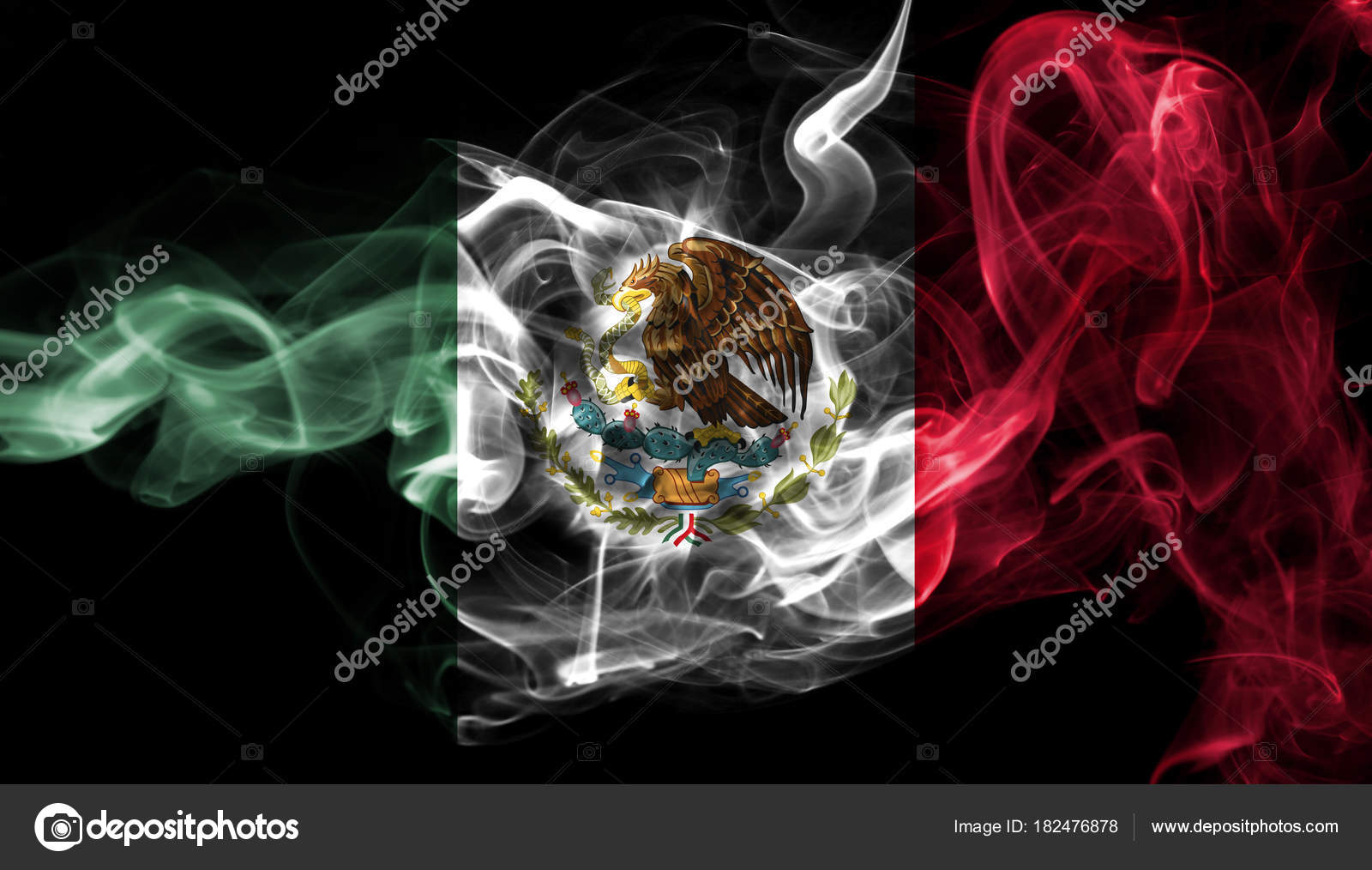 México bandera nacional de humo — Foto de stock #182476878 © vladem