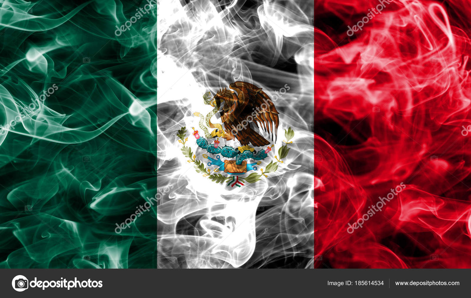 México bandera de humo — Foto de stock #185614534 © vladem