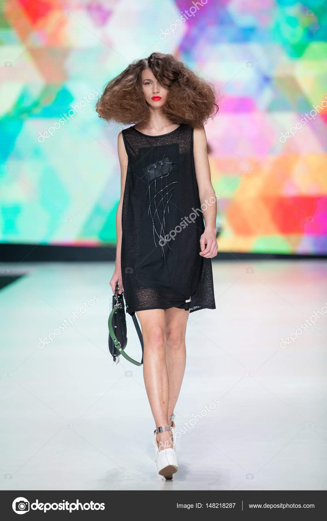 Fashion model wearing clothes designed by Marina Design – Stock ...