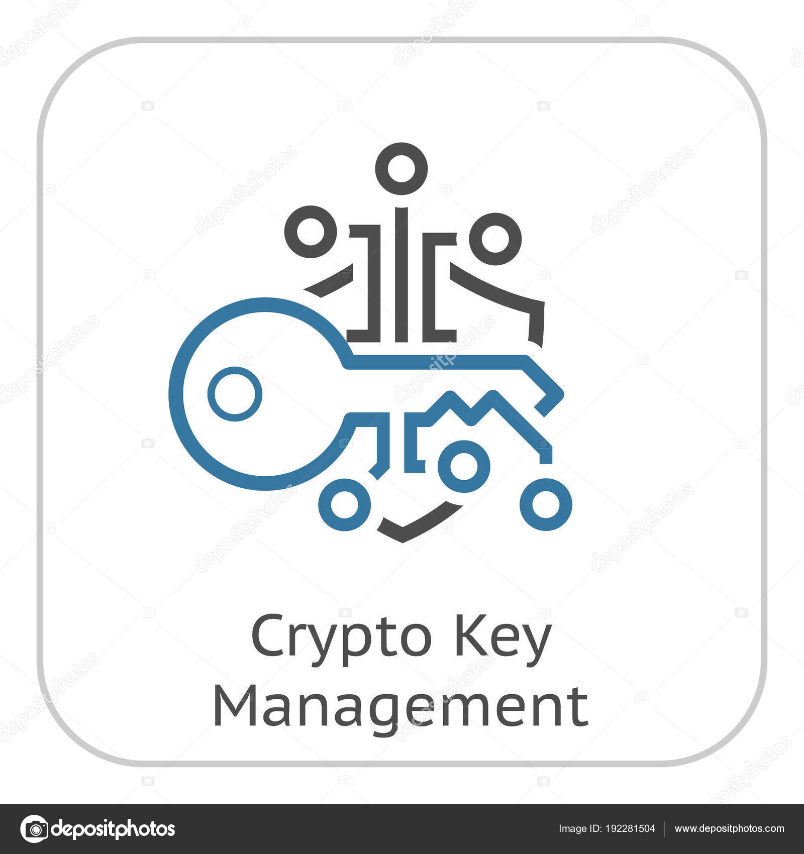 Crypto Key Management Icon. Stock Vector Image by ©-=WaD=- #192281504