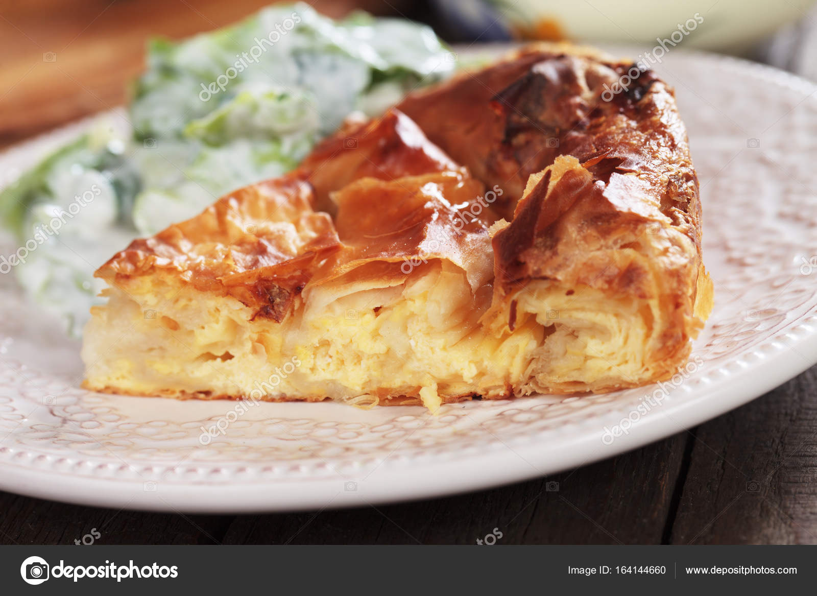 Phyllo pastry cheese pie Stock Photo by ©igordutina 164144660