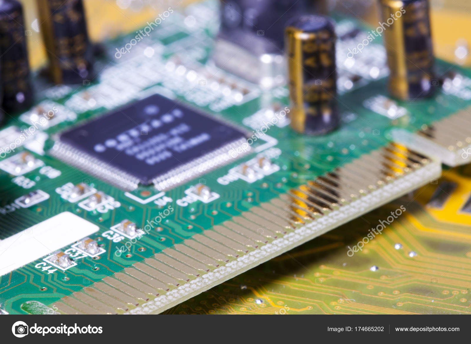 Electronic Chip Standard Inscriptions Resistors Condensers Small Depth ...