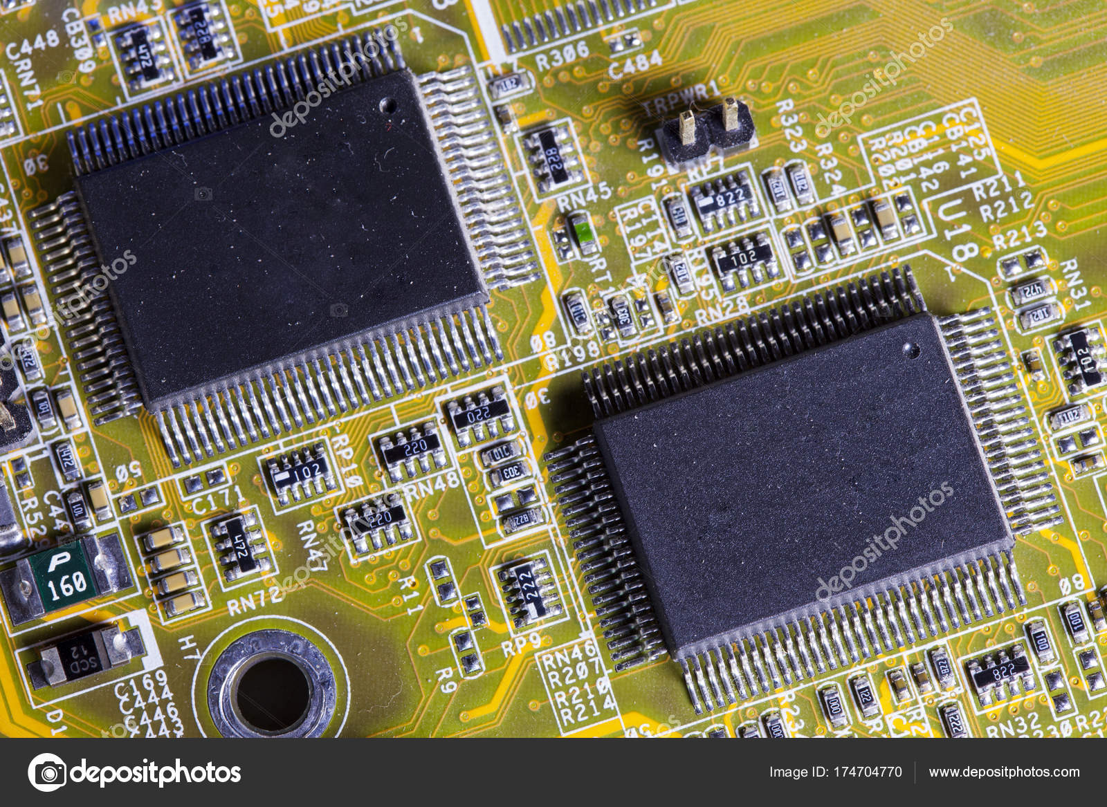 Electronic Chip Standard Inscriptions Resistors Condensers — Stock ...