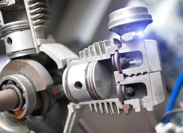 Engine Pistons Section Visible Internal Details — Stock Photo ...