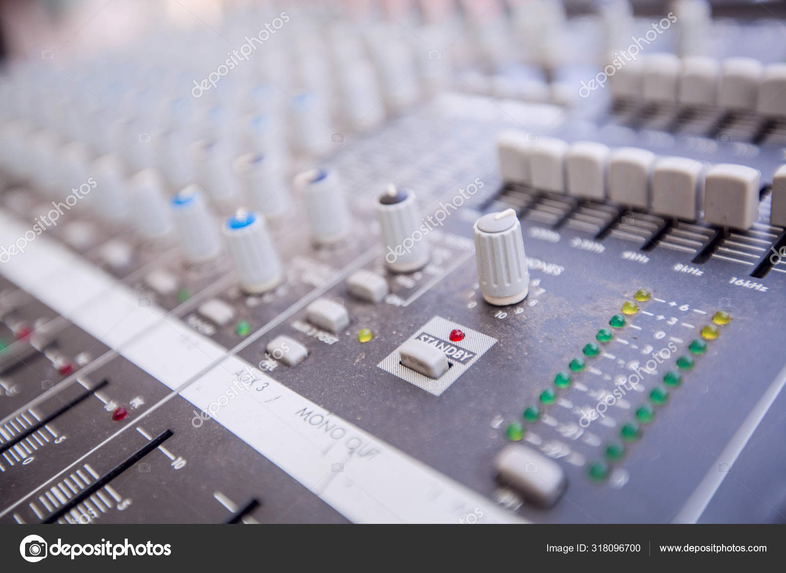 Audio Control Adjusting Knobs Sound Mixer Stock Photo by ...