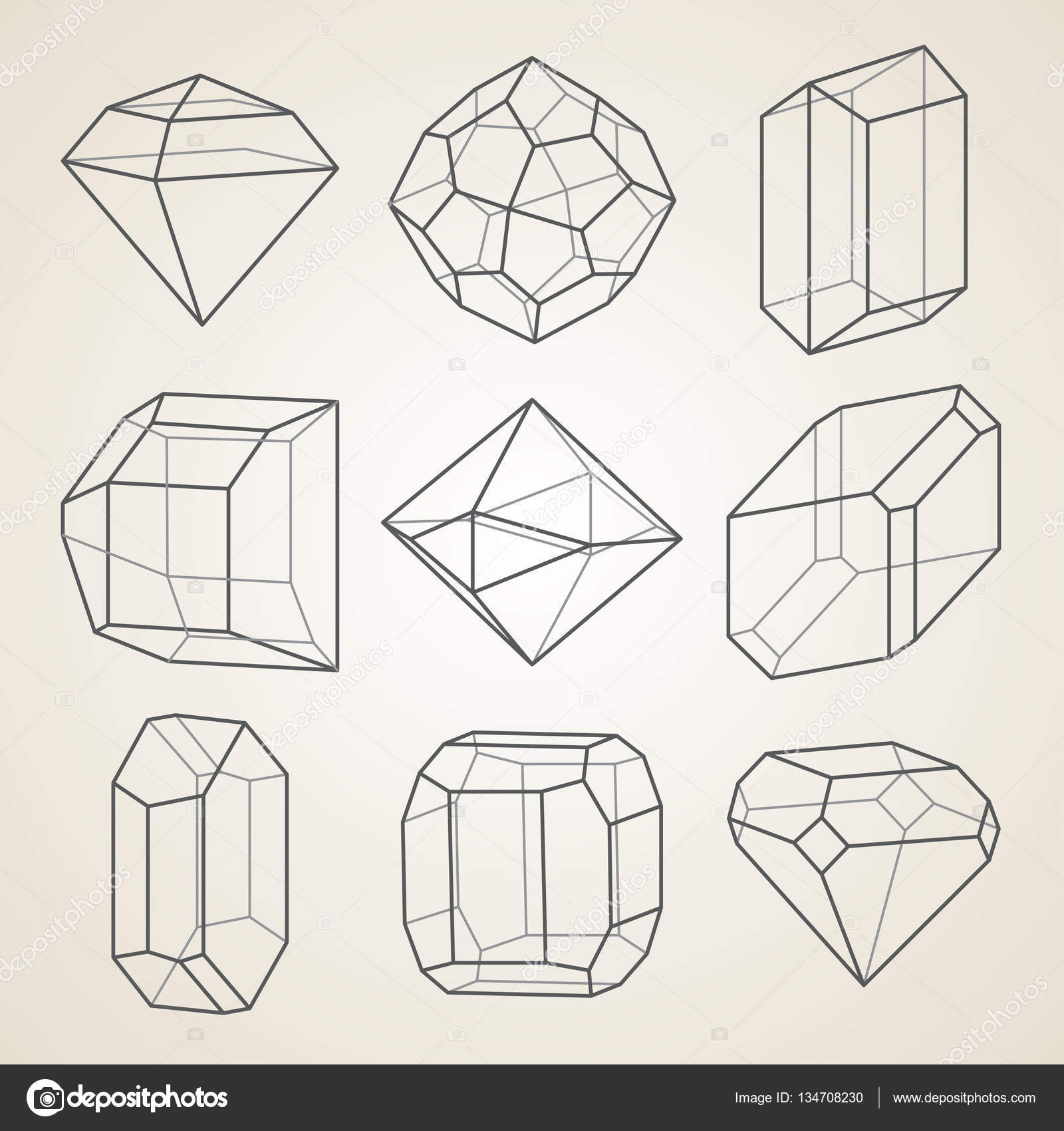 Crystal Illustration Geometric