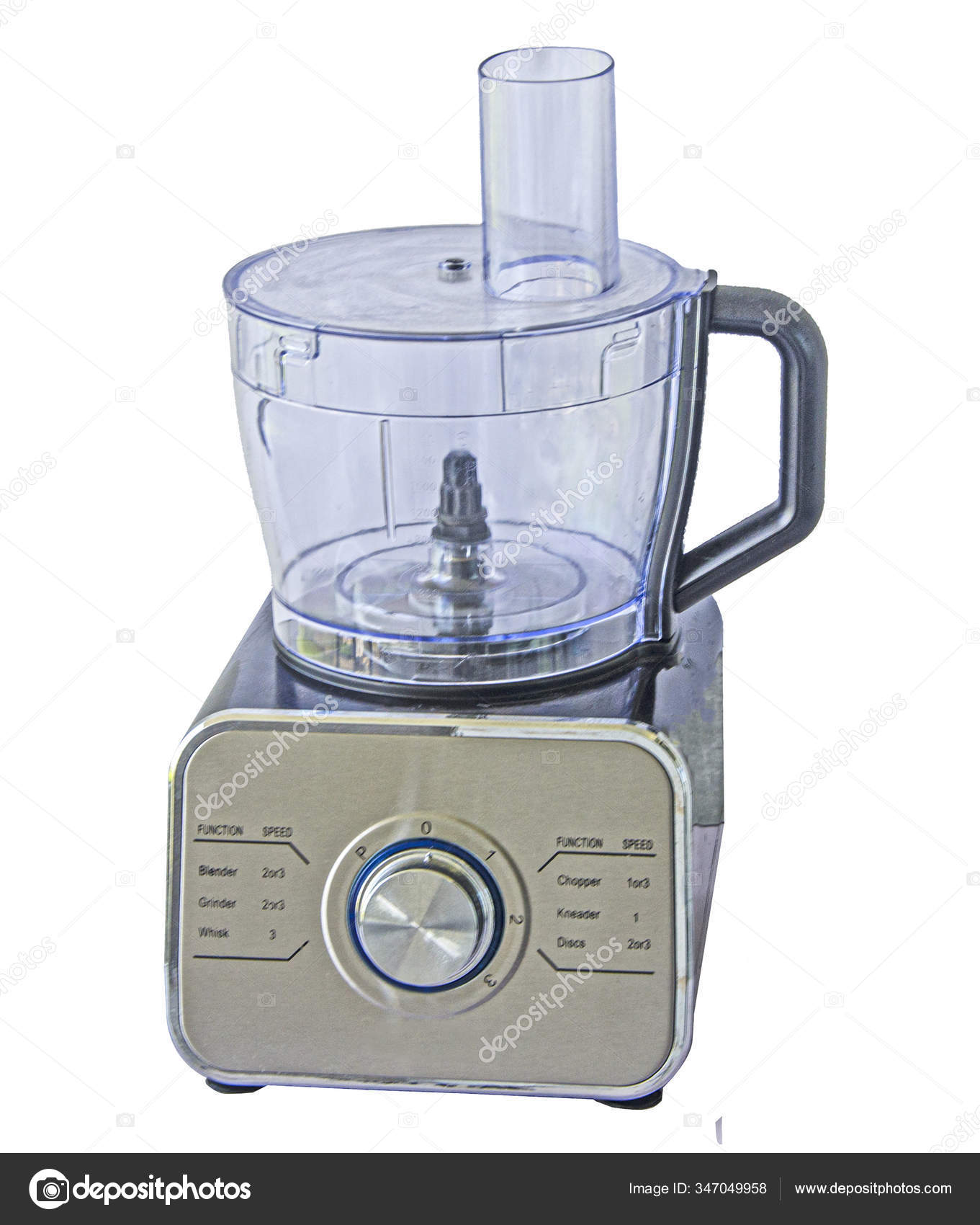 Close Electric Food Processor Isolated White Background — Stock Photo ...