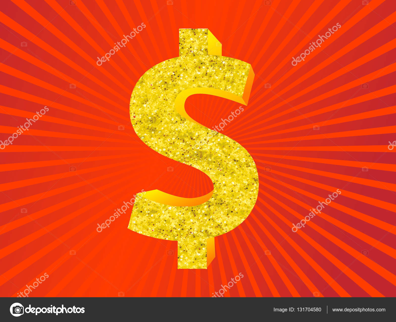 Golden Money Sign Clip Art