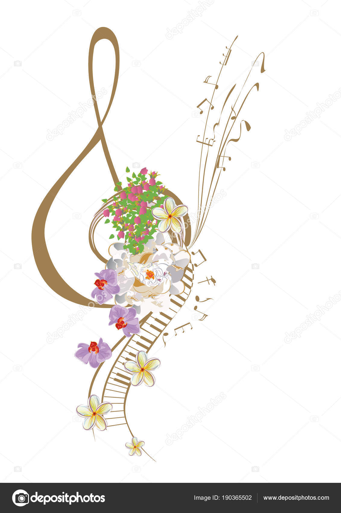 Floral Treble Clef