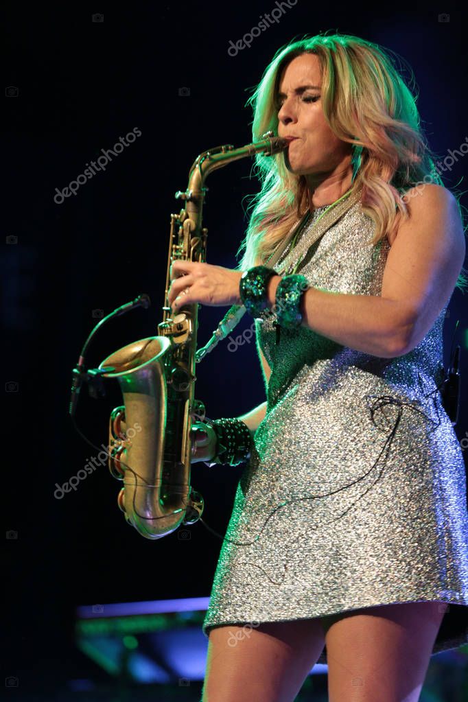 Candy Dulfer live on stage in ICE Cracow, Poland – Stock Editorial Photo © wjarek #129299062