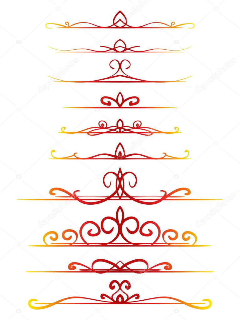 Ornamental page decorations set — Stock Vector © OlgaTropinina #127991730