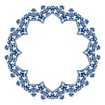 Jewish floral border with David star on white background , vecto Stock ...