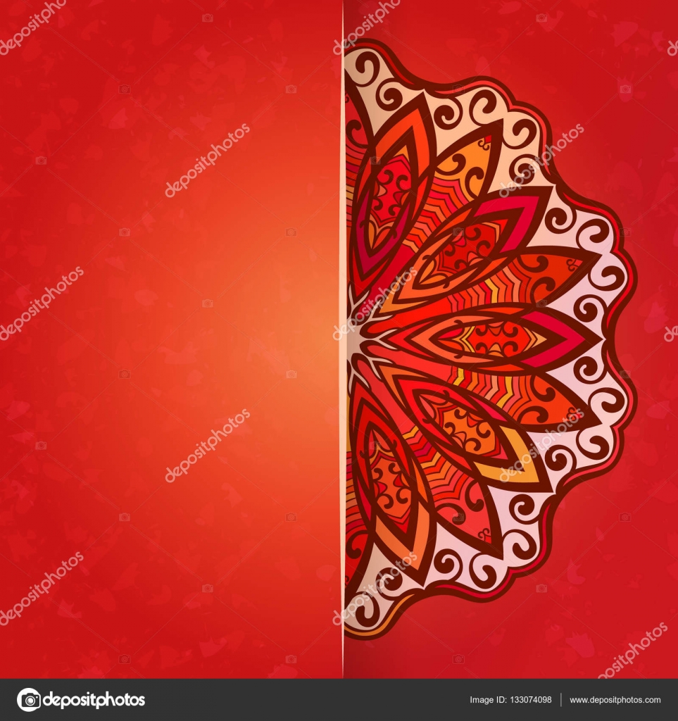 Medio mandala. Plantilla para diseño Vector de stock #133074098 de ...