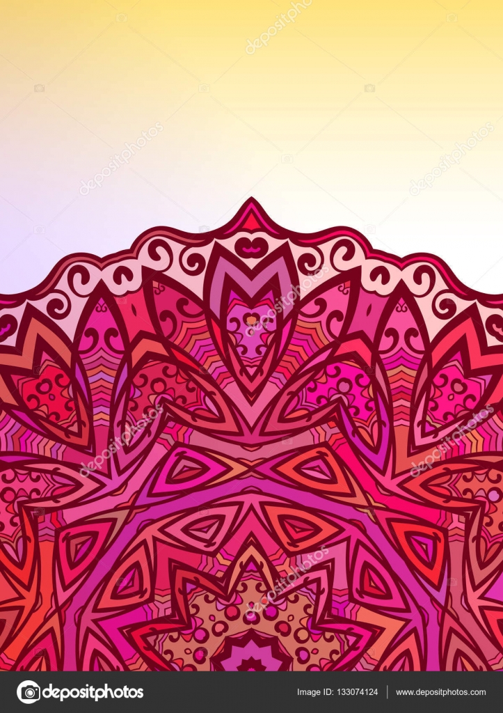 Half mandala. Template for design Stock Vector by ©OlgaTropinina 133074124