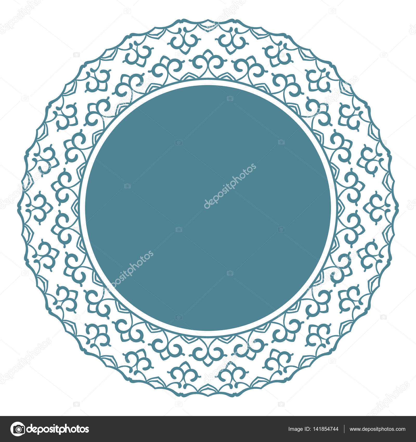 Blue round frame Stock Vector Image by ©OlgaTropinina #141854744