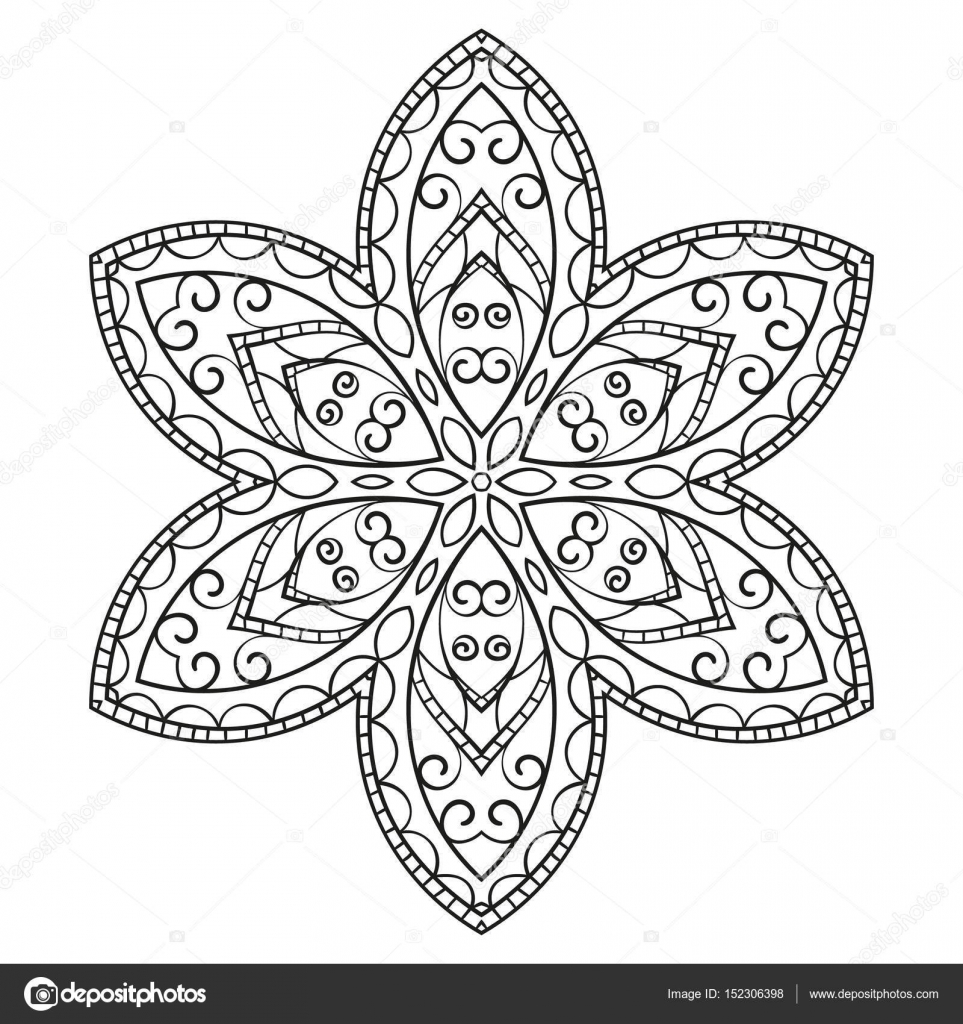 추상 장식 만다라 스톡 벡터 - ©OlgaTropinina 152306398