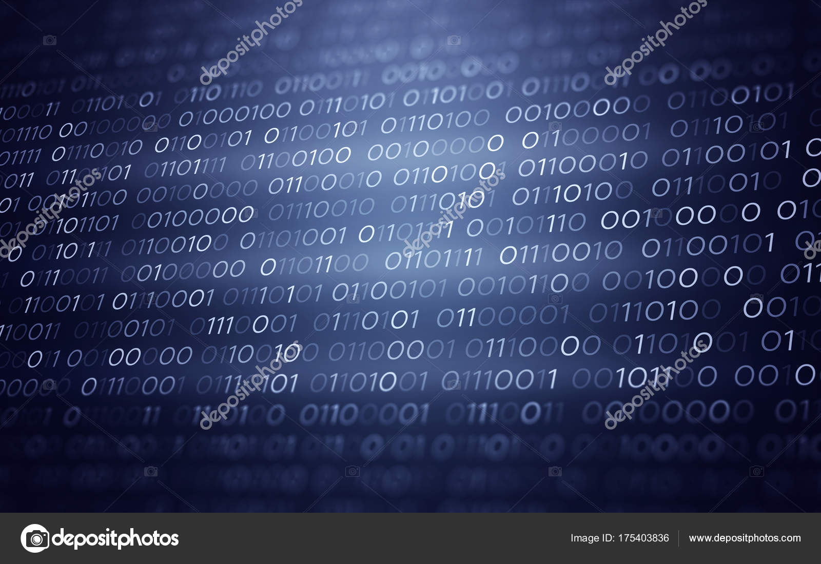 3D Blue Binary Code Abstract Futuristic Information Technology ...