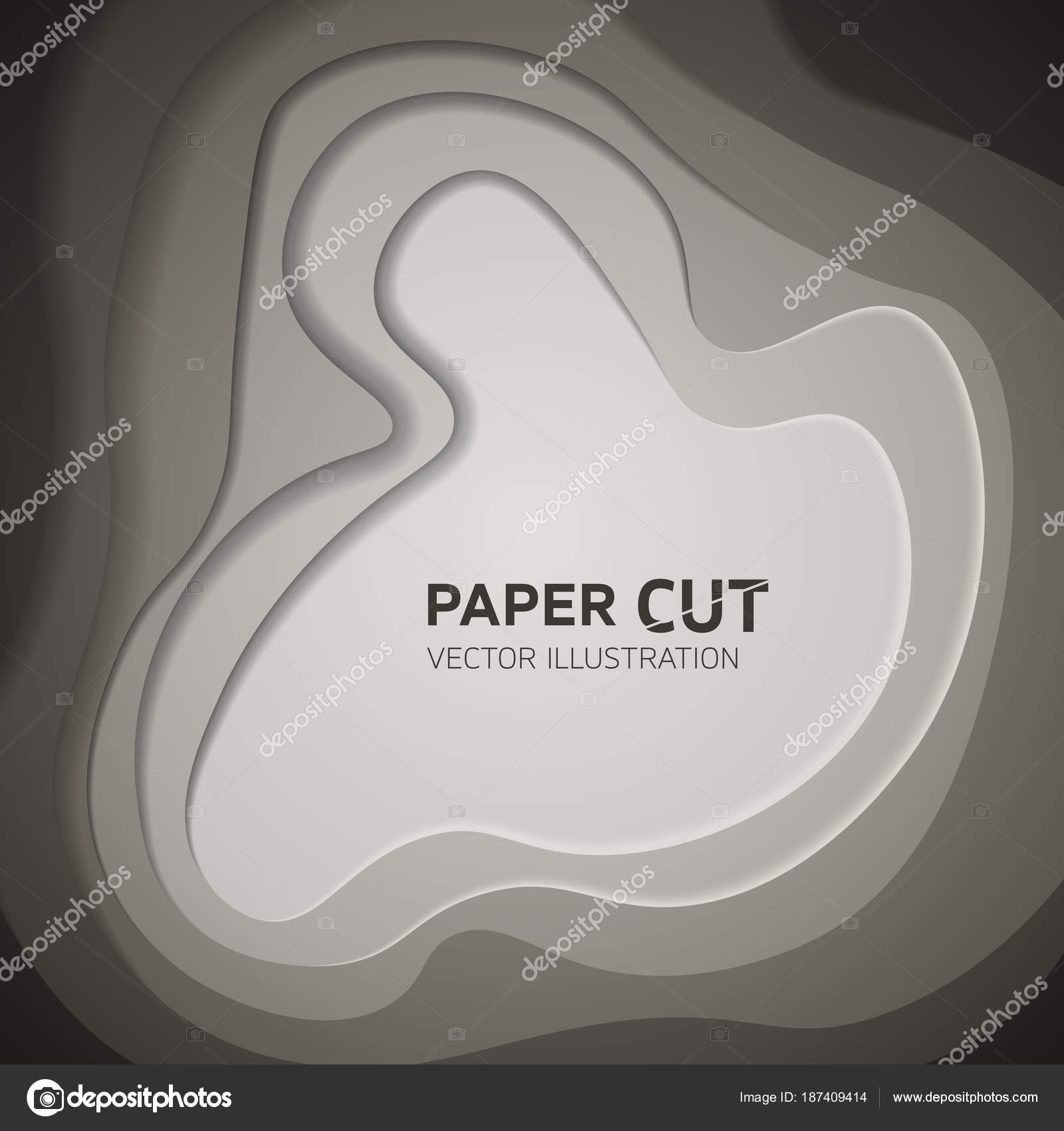 Multi color paper layers 3D papercut vector background - Abstract paper ...