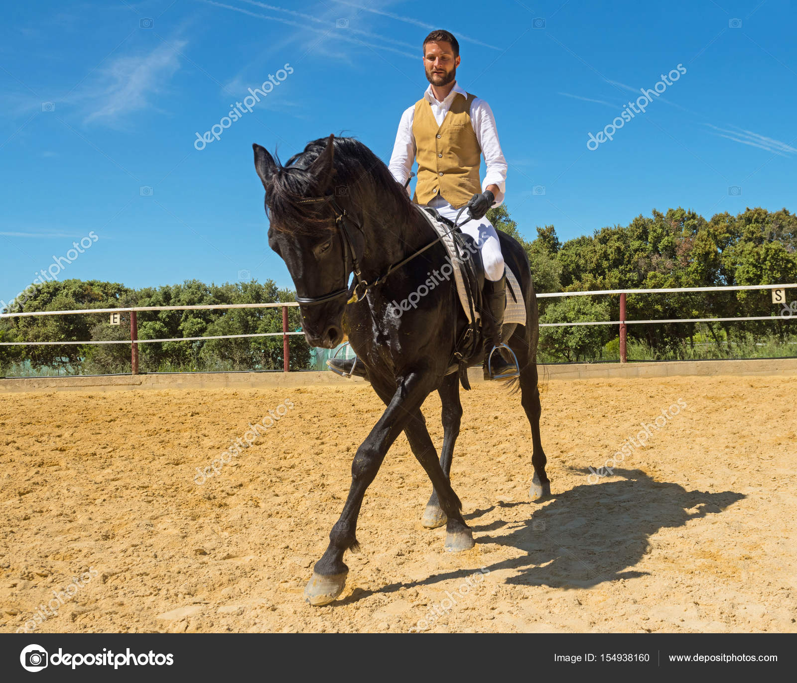 Training of riding man Stock Photo by ©cynoclub 154938160