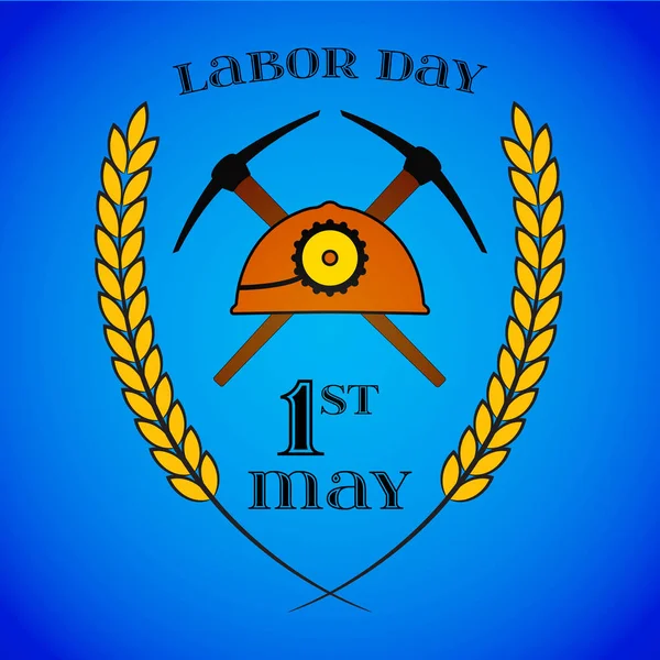 May 1st. Labor Day. Crossed pickaxes, symbol of work Stock Vector Image ...