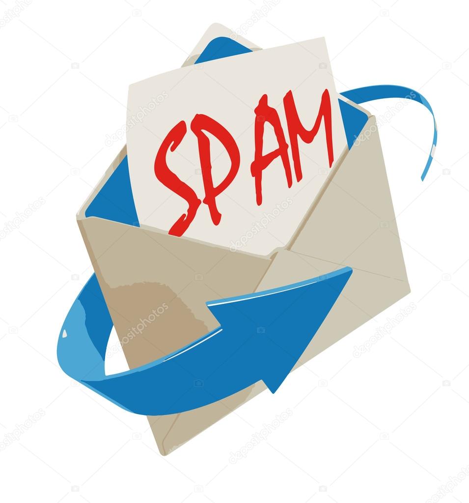 Vector image. Letter SPAM. Image with clipping path Stock Vector Image ...