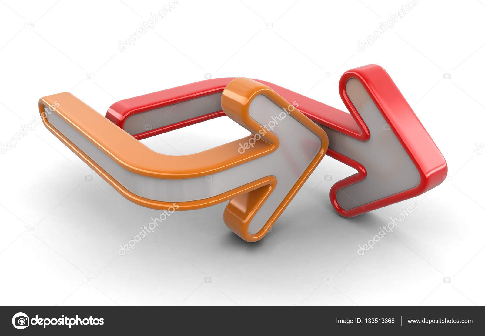 Two arrows. Image with clipping path — Stock Photo © panama555 #133513368