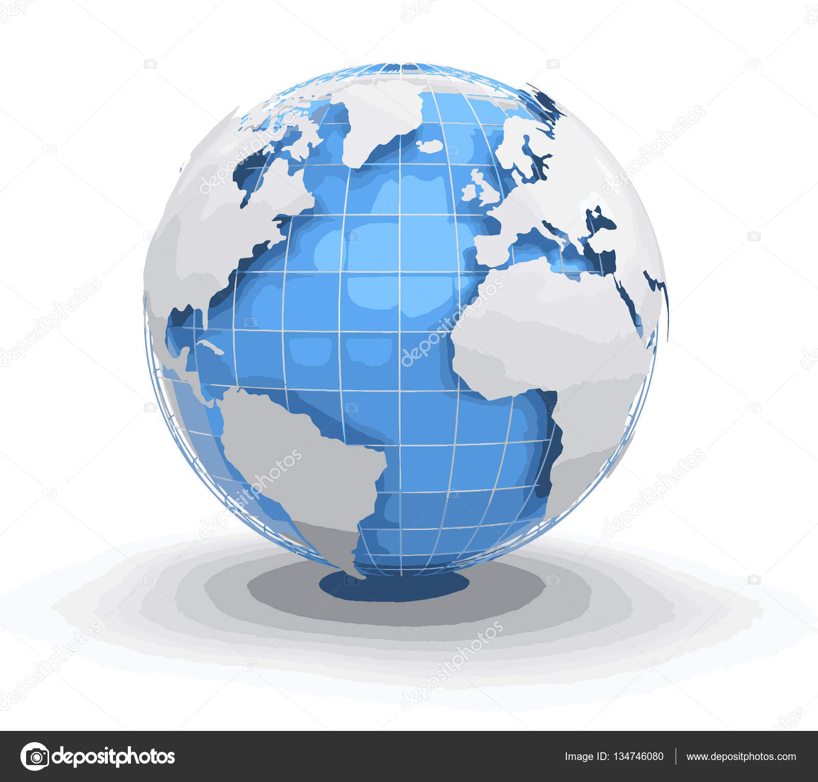 3d Globe. Image with clipping path Stock Vector by ©panama555 134746080
