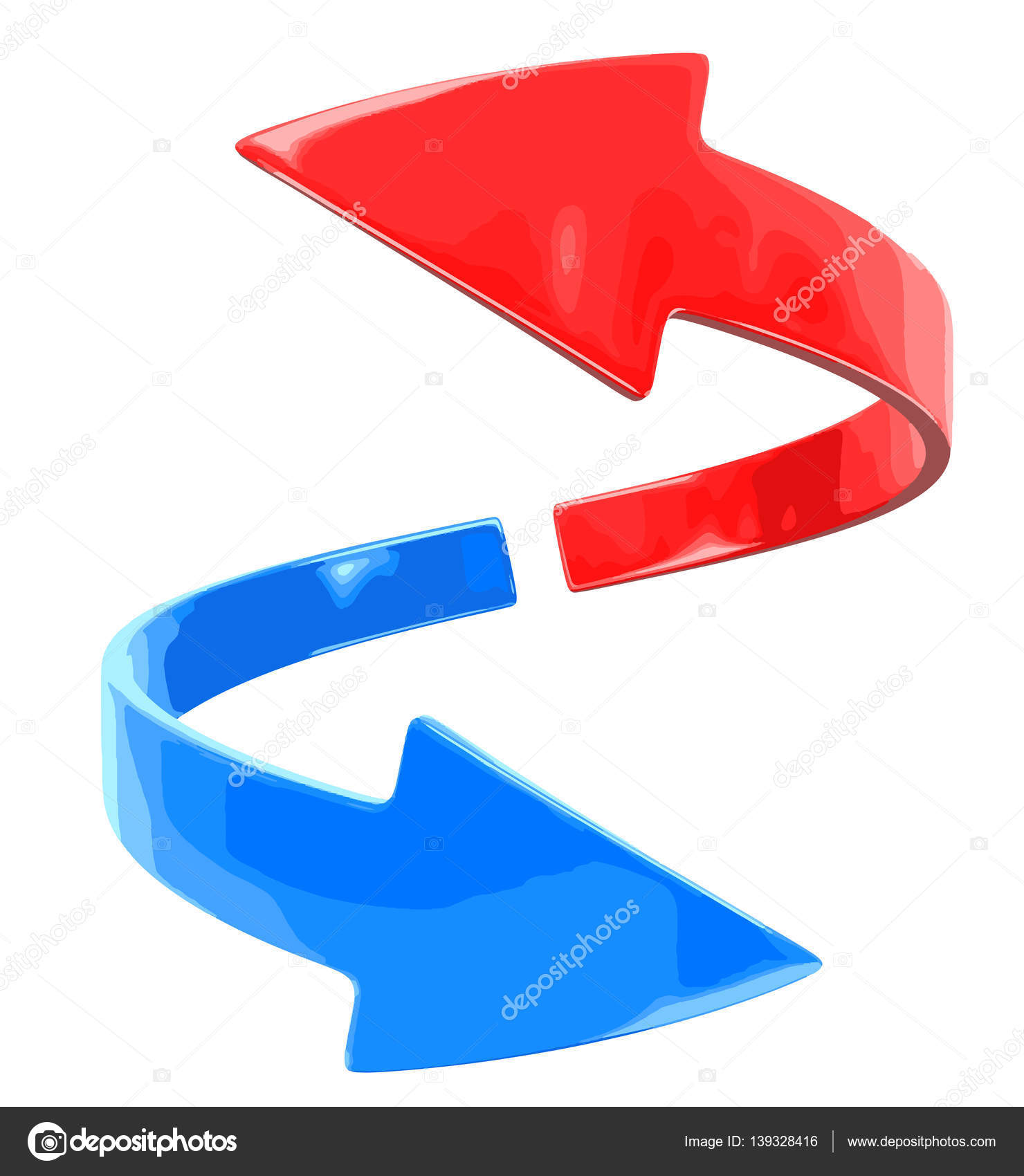 Two arrows. Image with clipping path Stock Vector Image by ©panama555 ...