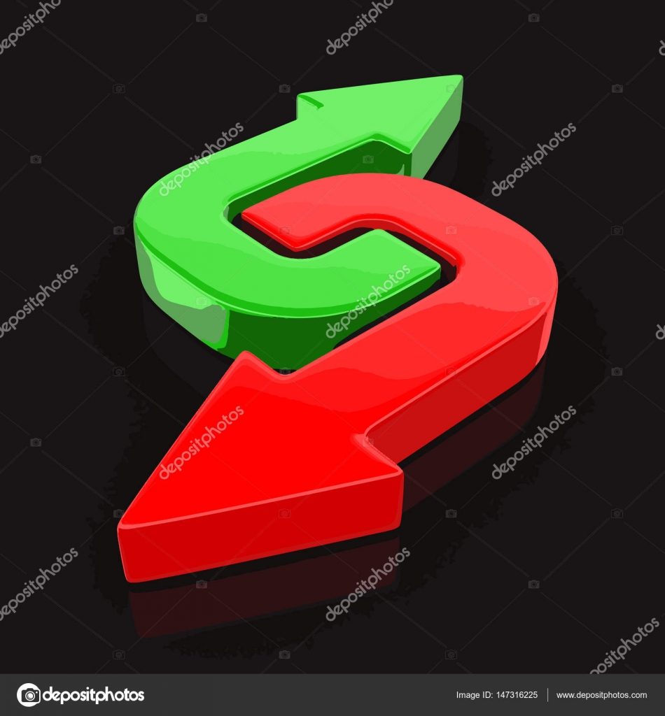 Two arrows. Image with clipping path Stock Illustration by ©panama555 ...