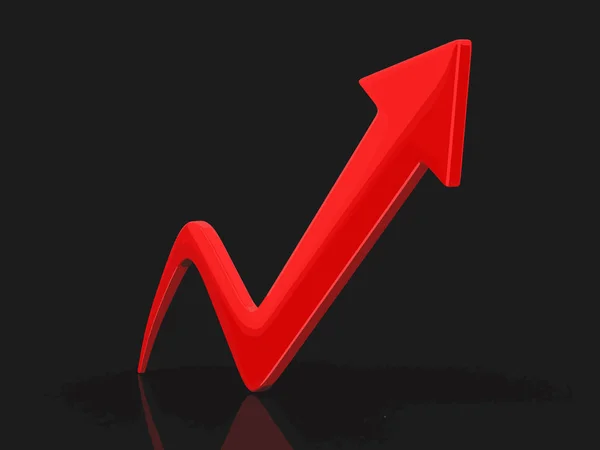 Business graph with going up red arrow — Stock Photo © siraanamwong ...