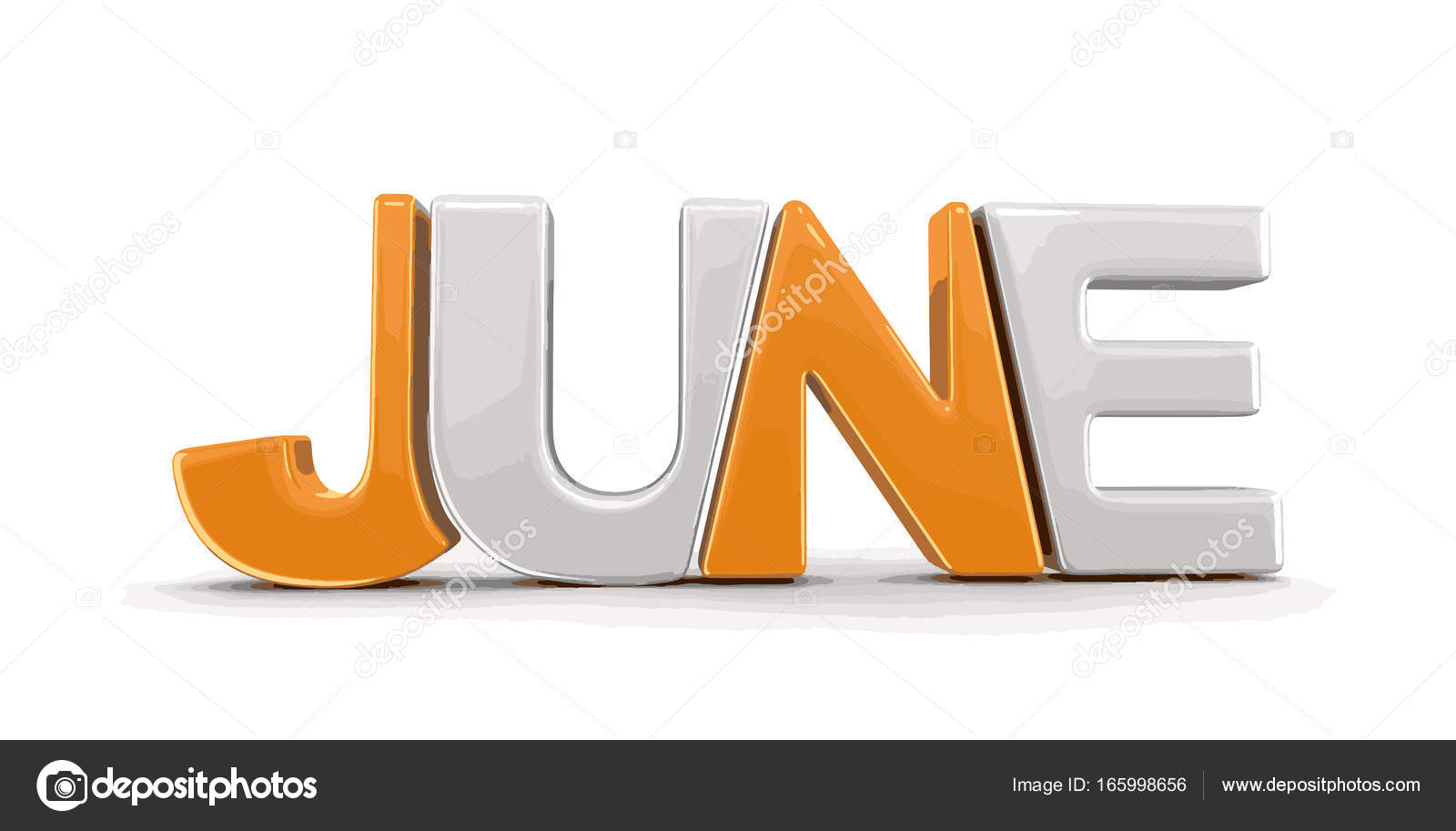 June. Image with clipping path Stock Vector by ©panama555 165998656