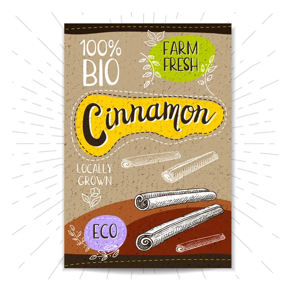 Cardamom icon herb label fresh organic condiment, nuts herbs spice ...