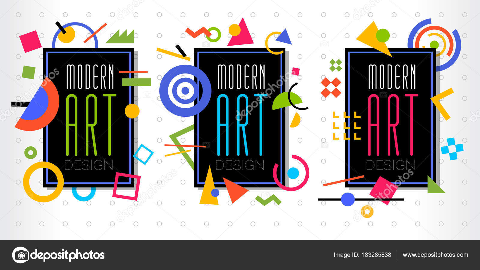 Vector abstract geometric dynamic pattern frame Modern Art Design ...