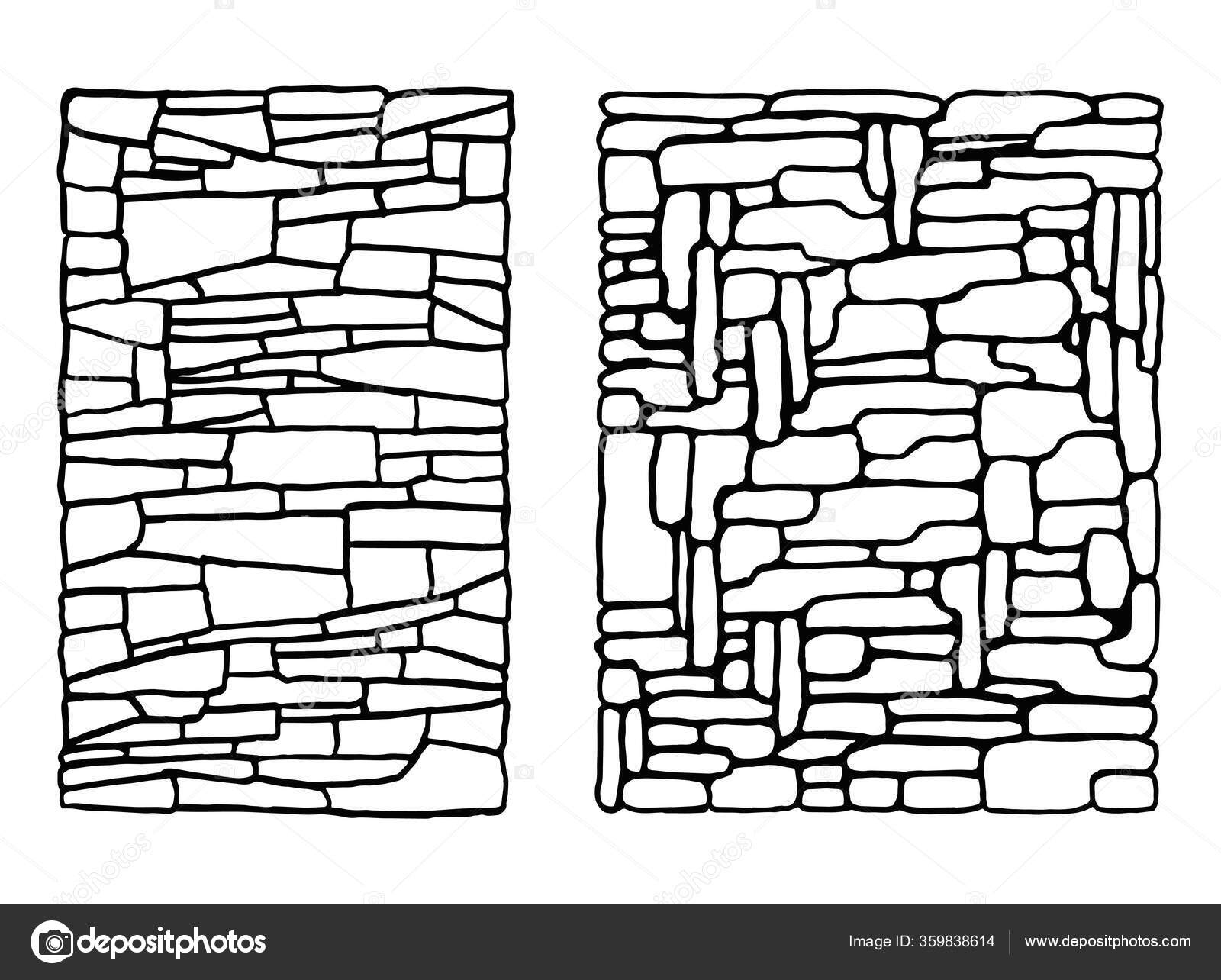 Dessin De Texture De Mur En Pierre