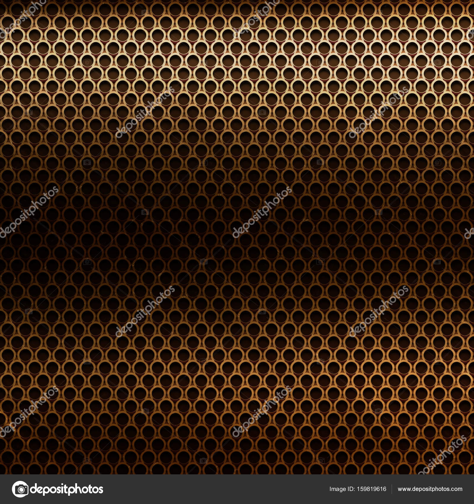 Golden metal grid background for industrial or technology design Stock ...