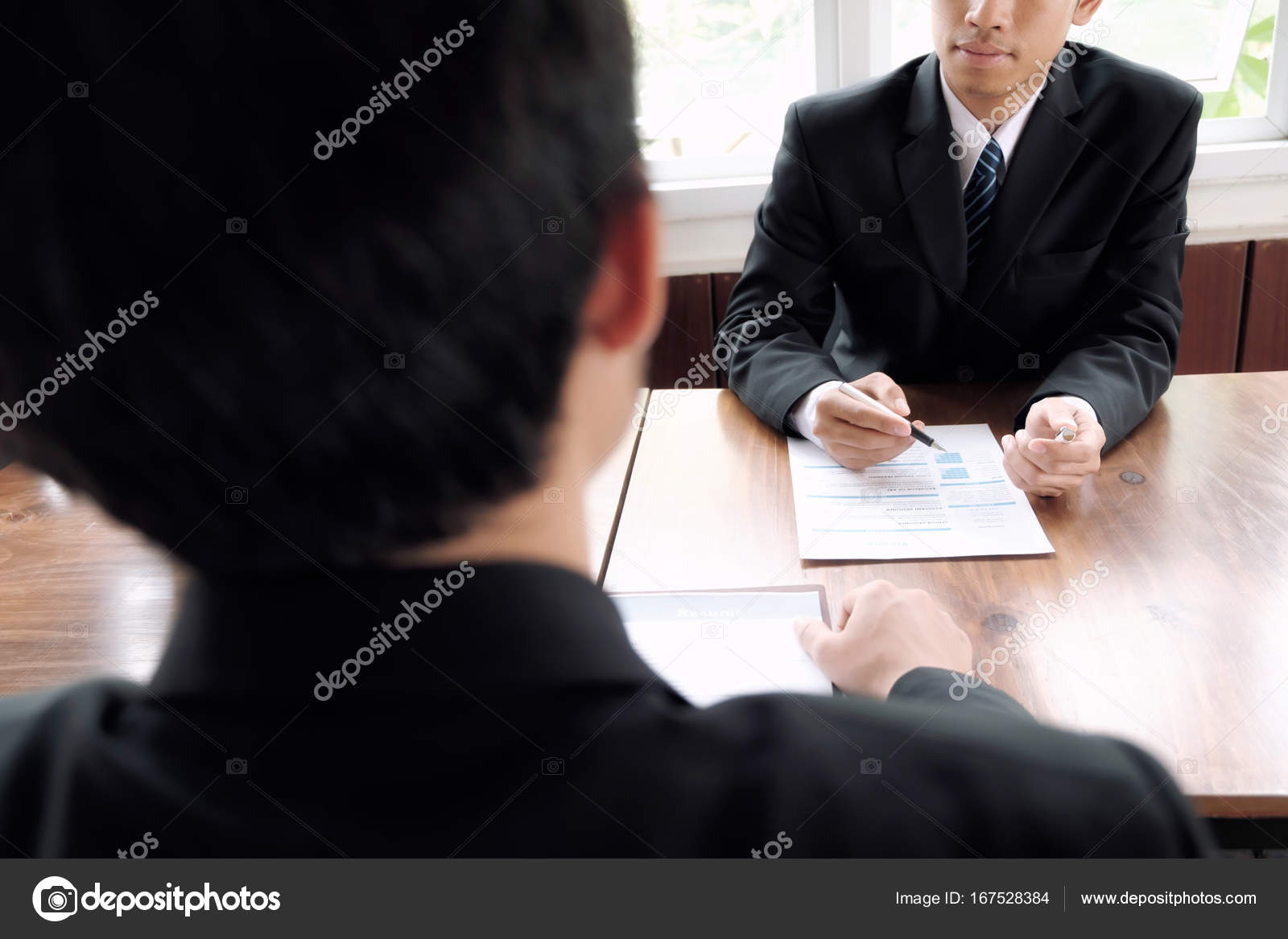 Business situation, job interview concept. — Stock Photo © ijeab #167528384