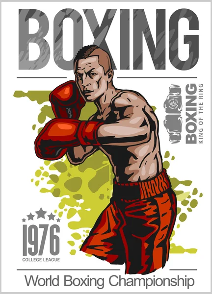 Vintage boxing poster — Stock Vector © Digital-Clipart #65792131