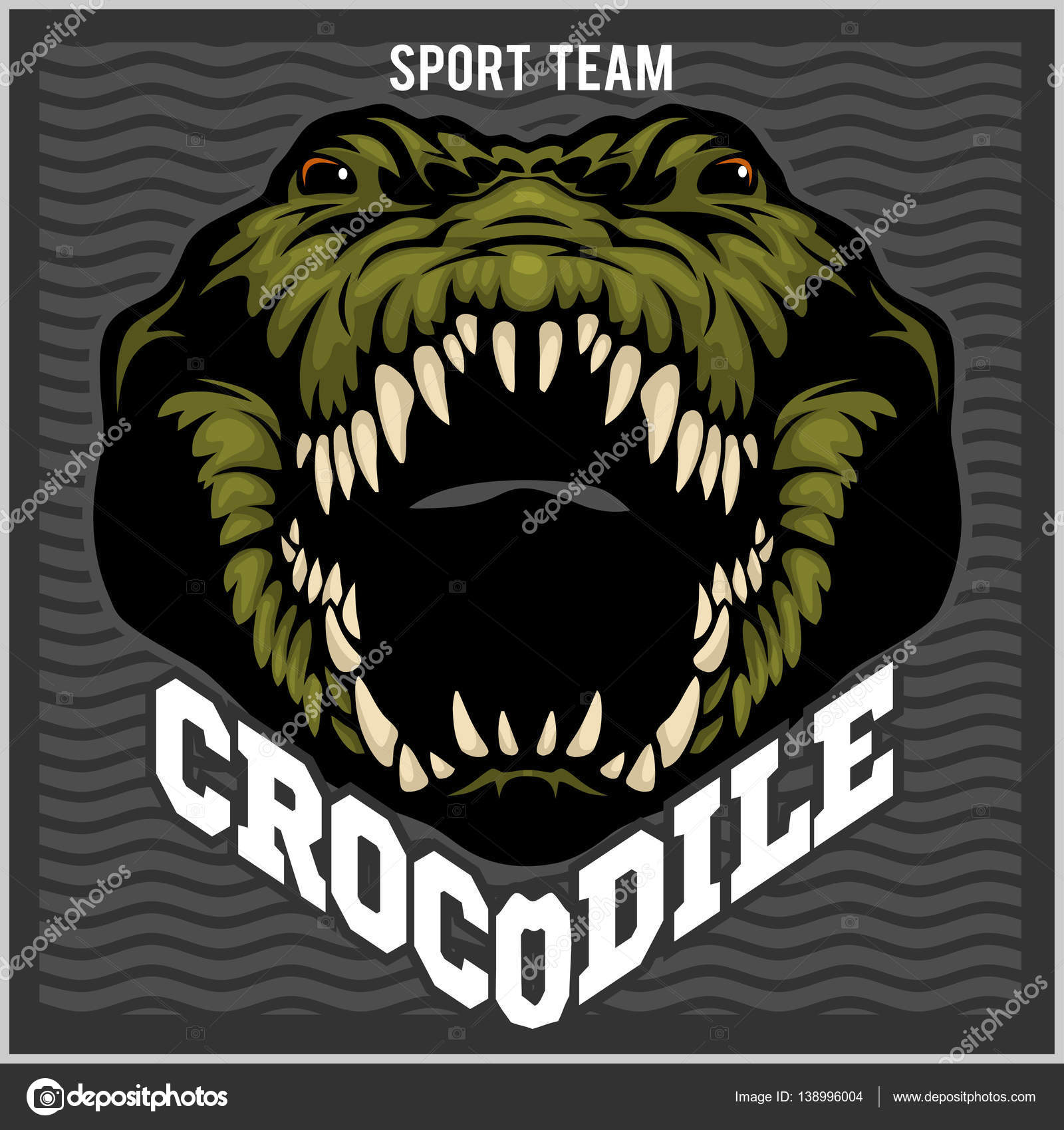 Crocodile mascot for a sport team. Vector illustration. Stock Vector ...