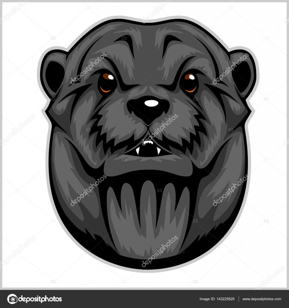 Weasel head isolated on white background. Stock Vector Image by ...