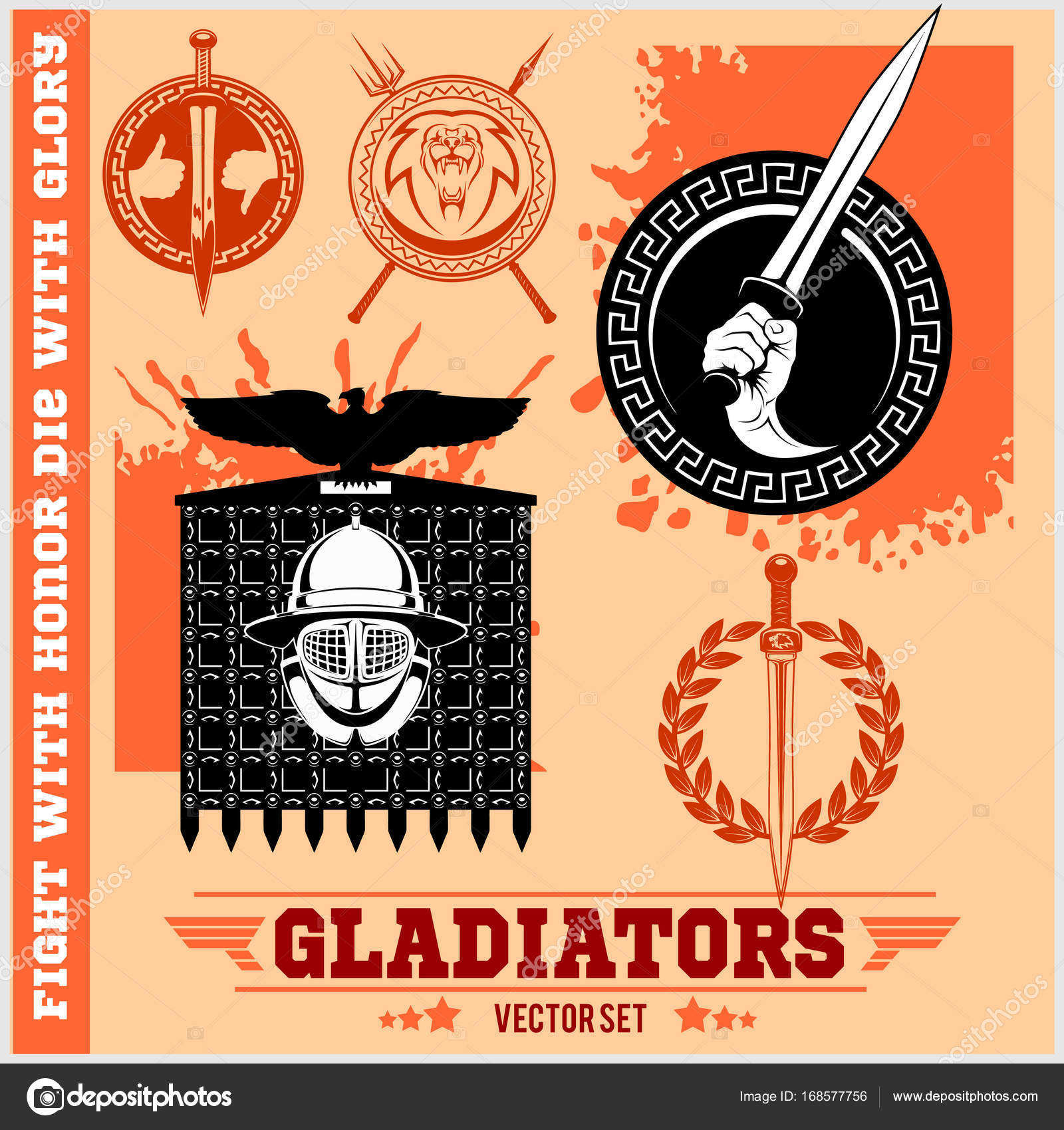 Gladiator Logos Templates Design Stock Vector Image by ©Digital-Clipart ...