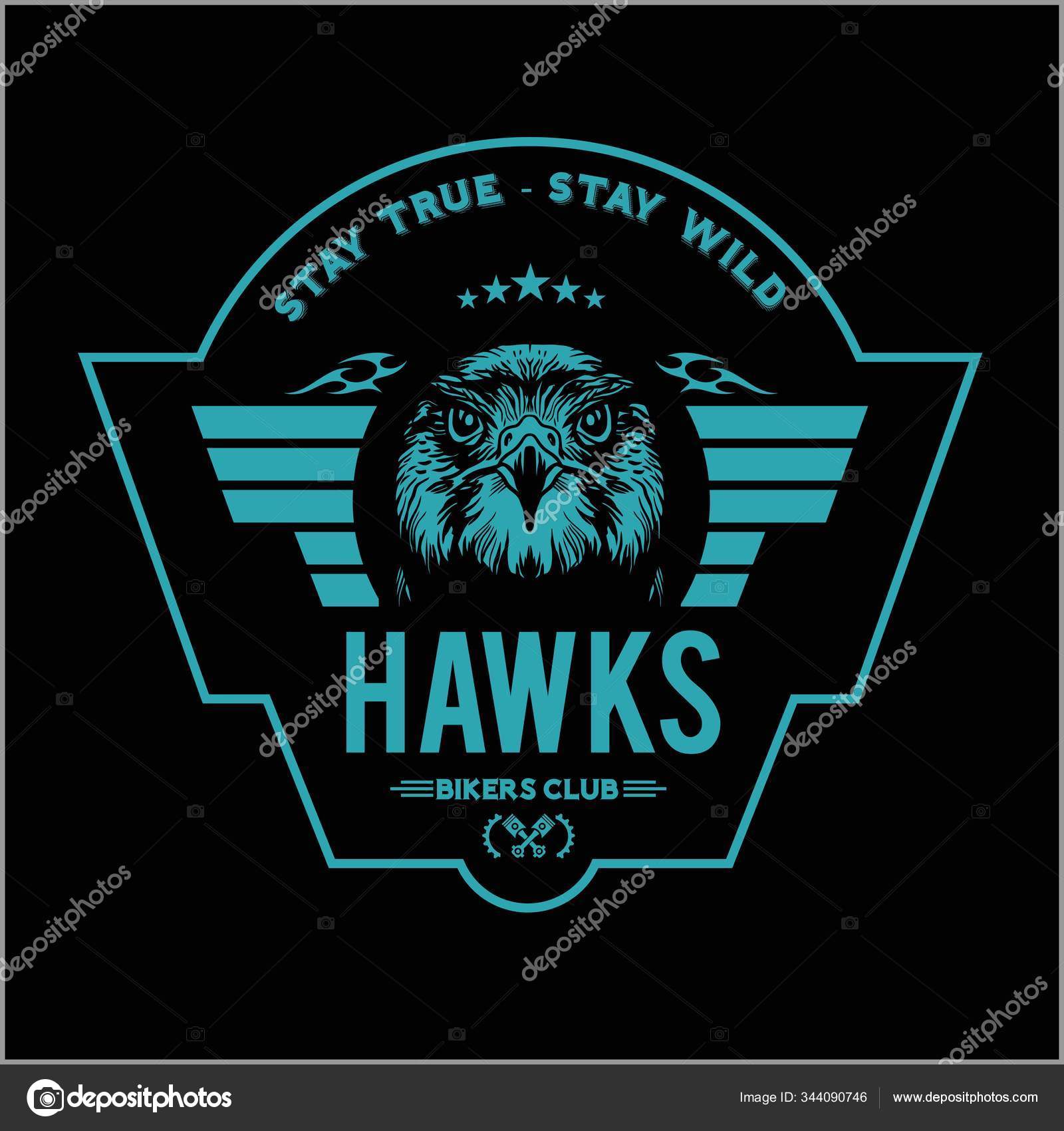 Hawks head logo Template, Hawk mascot graphic Stock Vector by ©Digital ...