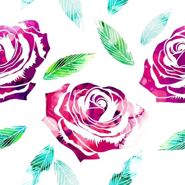 The seamless background of the rose. Vector illustration Stock Vector ...